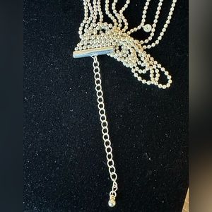 Jewelry | Necklace Waterfall Design Beaded Wcrystals Dangling 1 Strands ...